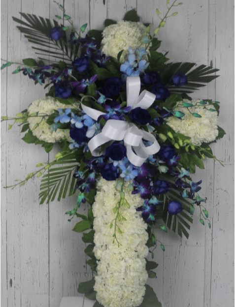 Incredible Florist | Forever Blue Carnation Cross